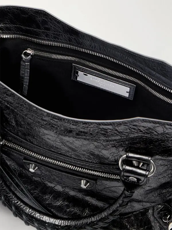 Balenciaga Le City First Leather Shoulder Bag - Black