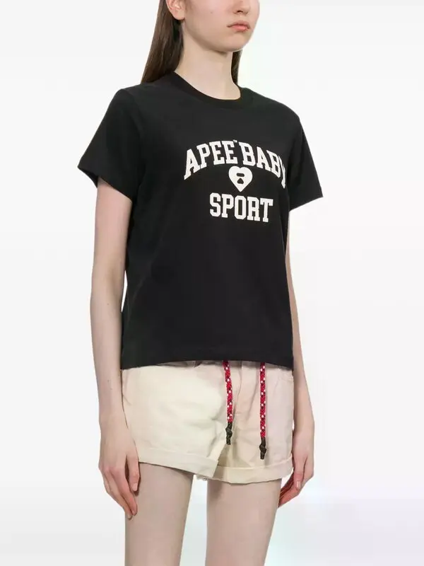 AAPE BY *A BATHING APE Logo Print Crew Neck T-shirt