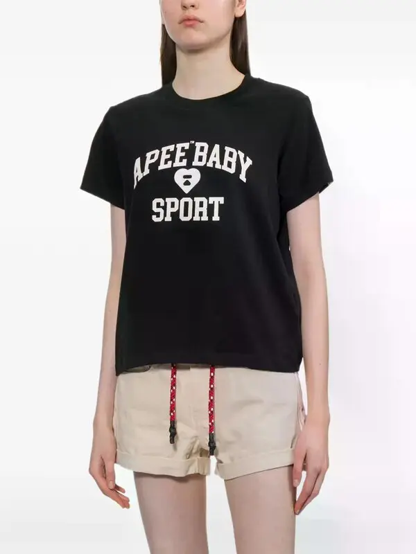 AAPE BY *A BATHING APE Logo Print Crew Neck T-shirt