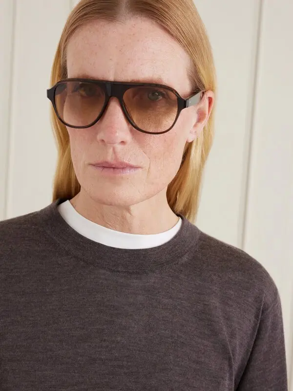 Oliver Spencer Aviator-style Acetate Sunglasses