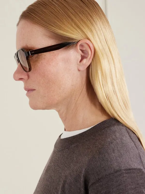 Oliver Spencer Aviator-style Acetate Sunglasses