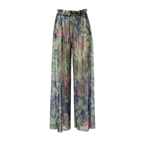 RODA SMARTSWIMWEAR Botanicum Printed Mesh Beach Pants - Black