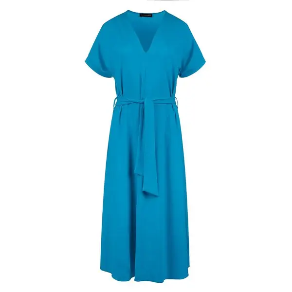 CONQUISTA Jersey Midi Dress With Belt