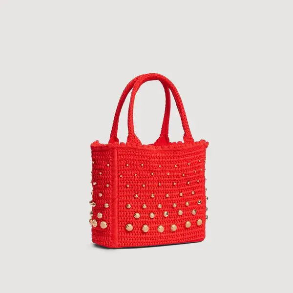 Sandro Studded Crochet Bag