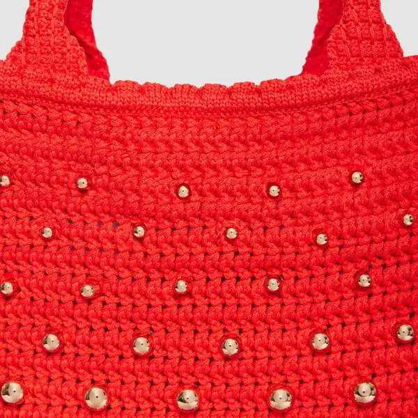Sandro Studded Crochet Bag