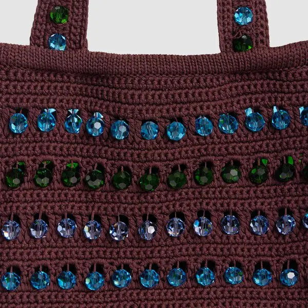 Sandro Beaded Crochet Bag
