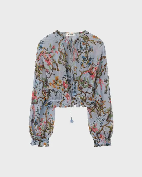 Rodebjer Blouse Piper Trailing Printed Long Sleeve