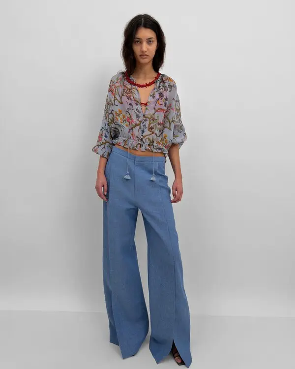 Rodebjer Blouse Piper Trailing Printed Long Sleeve