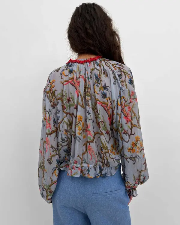 Rodebjer Blouse Piper Trailing Printed Long Sleeve