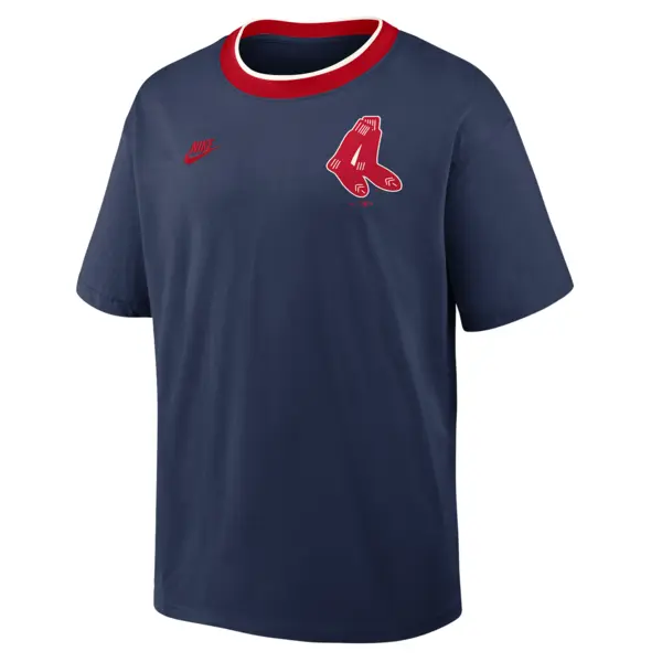 Nike Boston Red Sox Cooperstown Ringer Mlb T-shirt - Blue