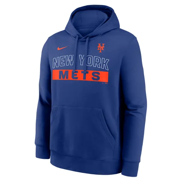 Nike New York Mets Club Pullover Hoodie - Blue