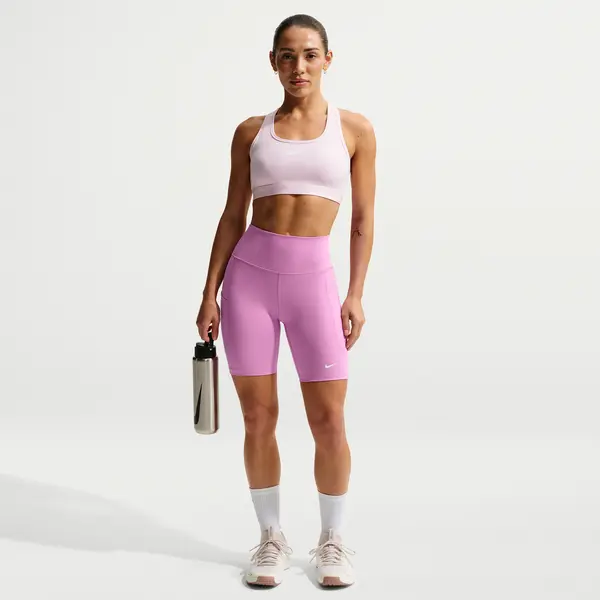 Nike High-waisted 8" Biker Shorts With Pockets - Purple
