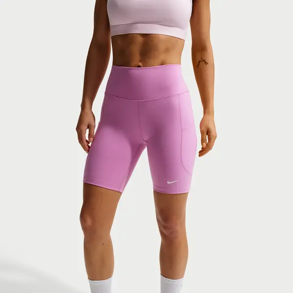 Nike High-waisted 8" Biker Shorts With Pockets - Purple