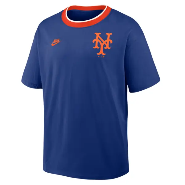 Nike New York Mets Cooperstown Ringer Mlb T-shirt - Blue