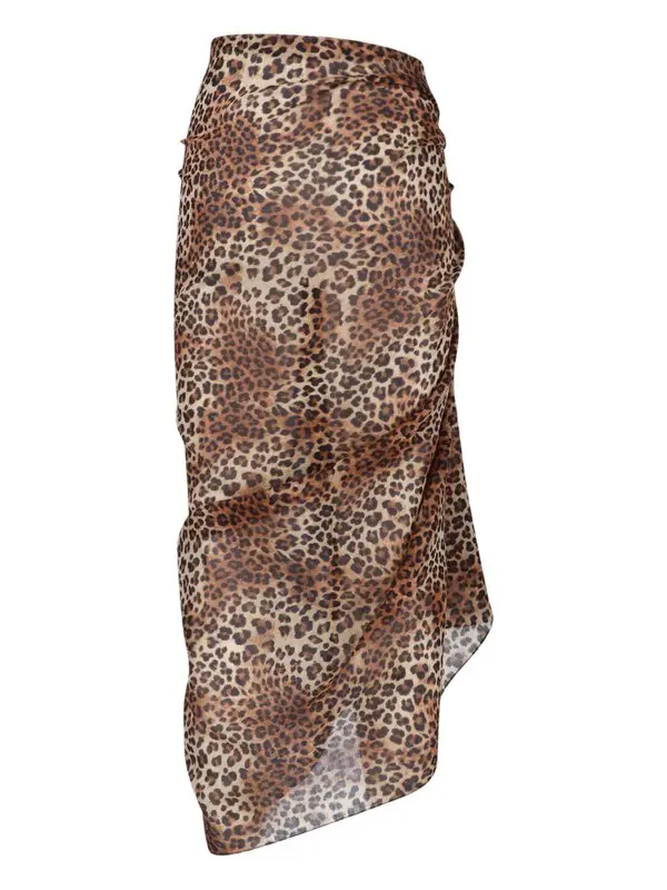 MC2 SAINT BARTH Midi Animal Print Skirt