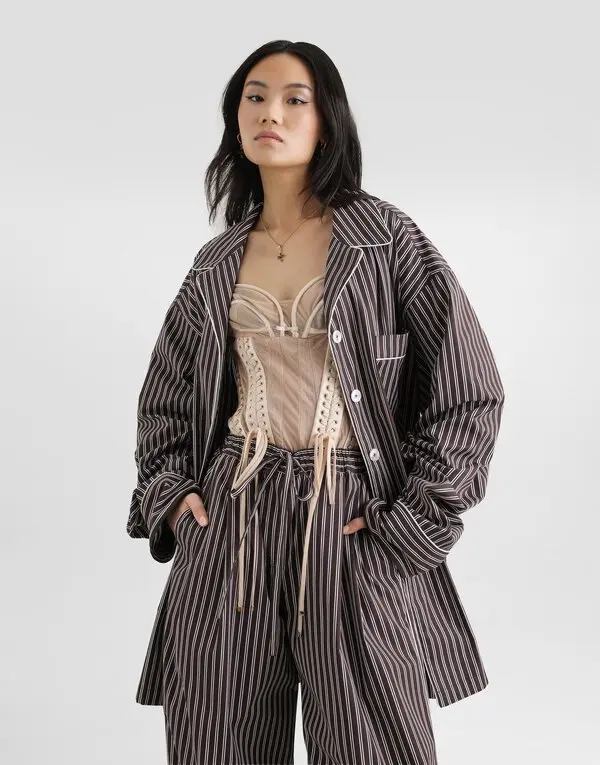 Dolce & Gabbana Striped Poplin Vanity Shirt - Multicolor