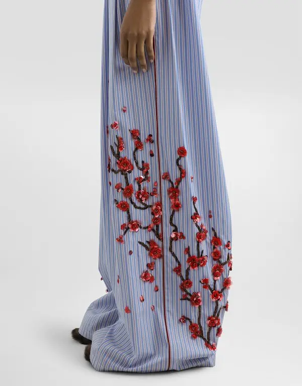 Dolce & Gabbana Embroidered Poplin Trousers