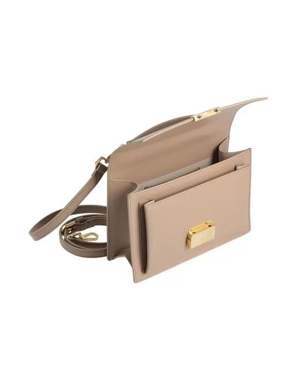 GOLDEN GOOSE Leather Flap Handbag With Appliqués