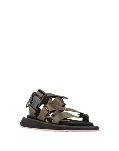GANNI Military Textile Fiber Technical Sandals - Green