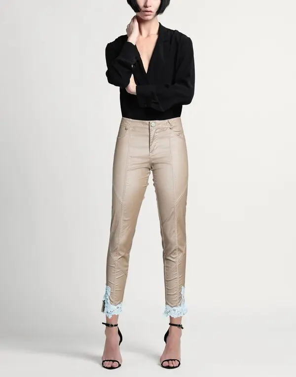 ELISA CAVALETTI BY DANIELA DALLAVALLE Cotton Blend Pants With Lace Trim