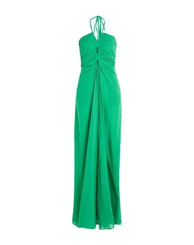 SUOLI Crepe Pleated Cutout Strapless Jumpsuit - Green
