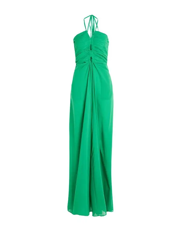 SUOLI Crepe Pleated Cutout Strapless Jumpsuit