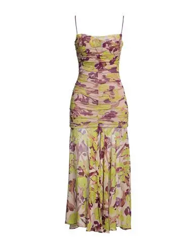 Pinko Floral Print Draped Midi Dress