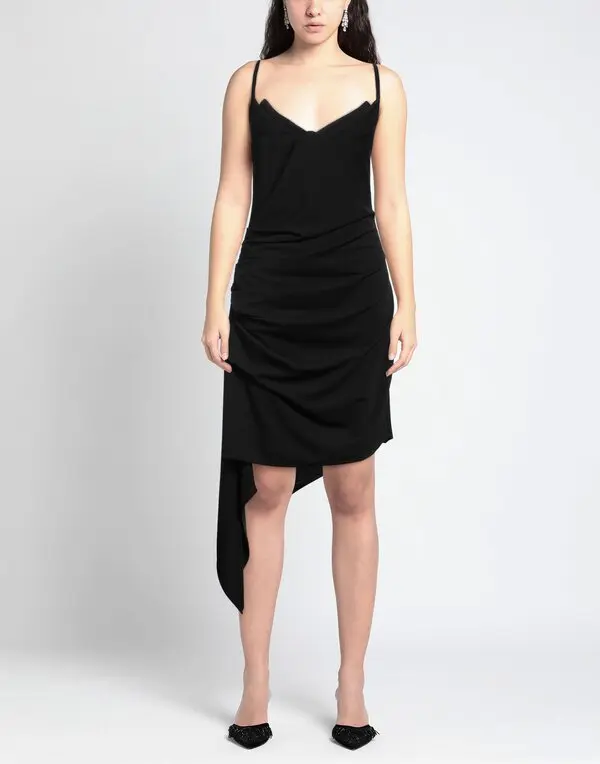 MVP WARDROBE Asymmetrical Crepe Mini Dress
