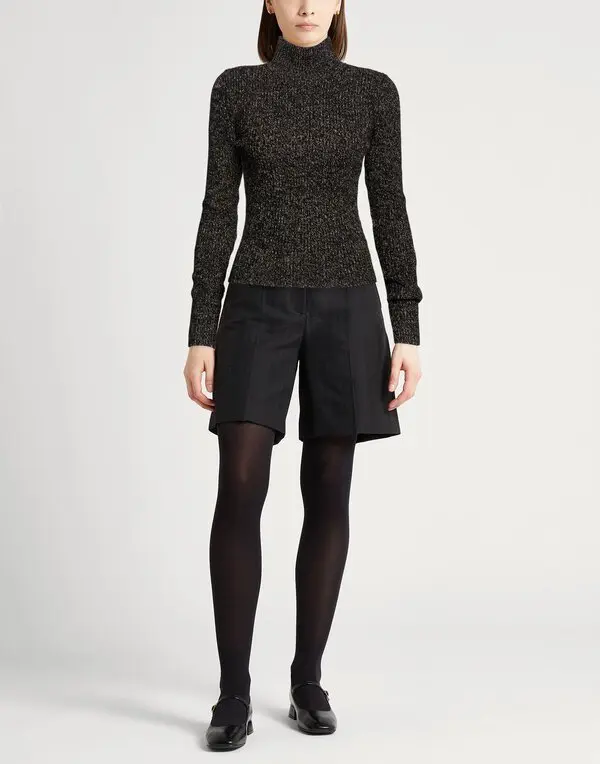 Max Mara Turtleneck Wool, Cashmere, Polyamide, Elastane Knit Top - Black