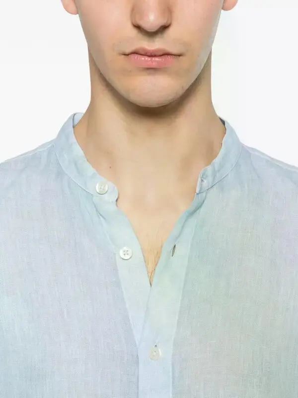 120% Lino Mandarin-collar Shirt