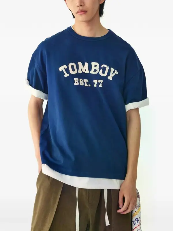 STUDIO TOMBOY Logo-embroidered T-shirt