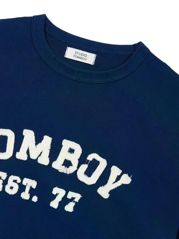 STUDIO TOMBOY Logo-embroidered T-shirt
