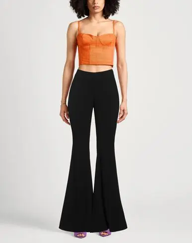 Amen Flared Polyester Crepe Trousers