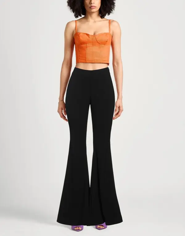 Amen Flared Polyester Crepe Trousers