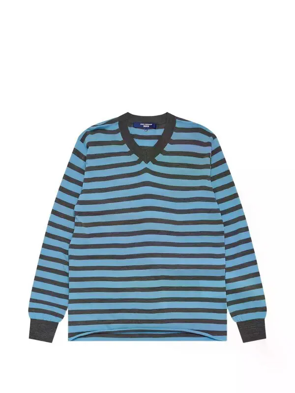 Junya Watanabe Striped V-neck Sweatshirt