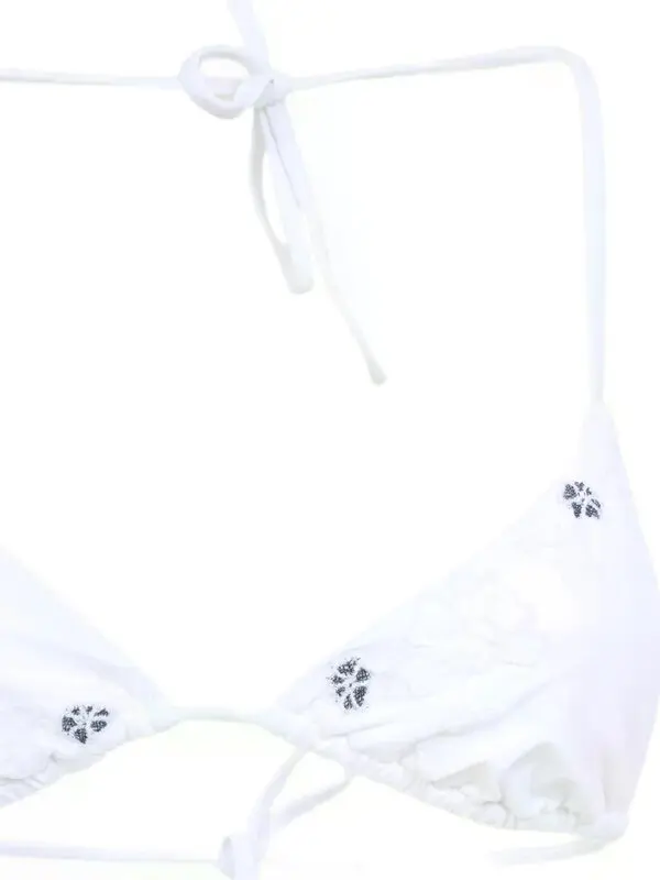 Ermanno Scervino Floral Embroidered Triangle Bikini