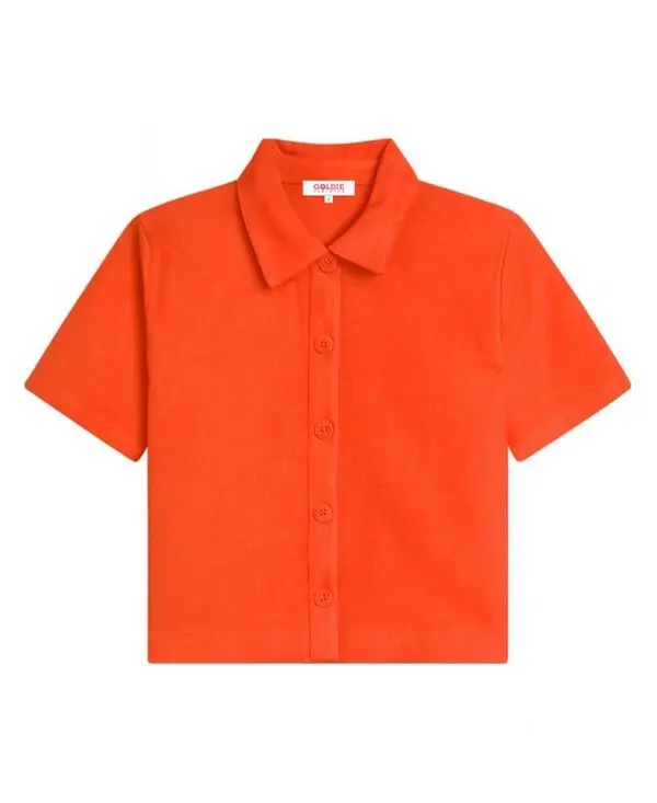 Goldie LeWinter Luxe Life Button-down Top - Fiesta