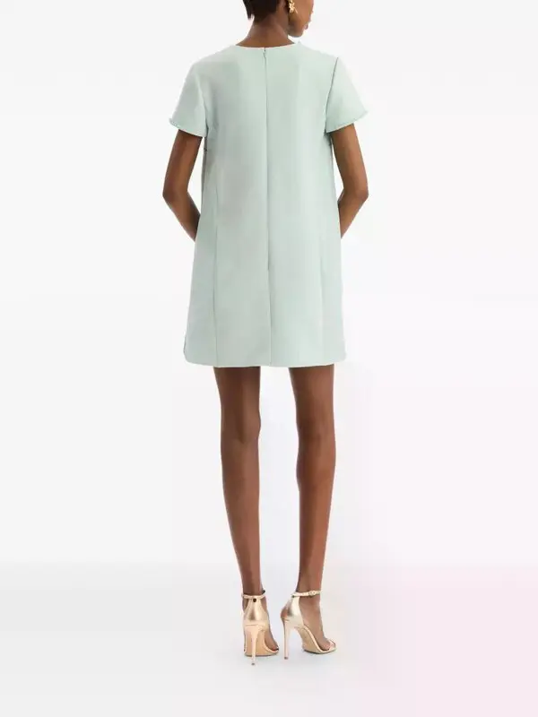 Oscar De La Renta Beaded Bow-detail Shift Dress - Green