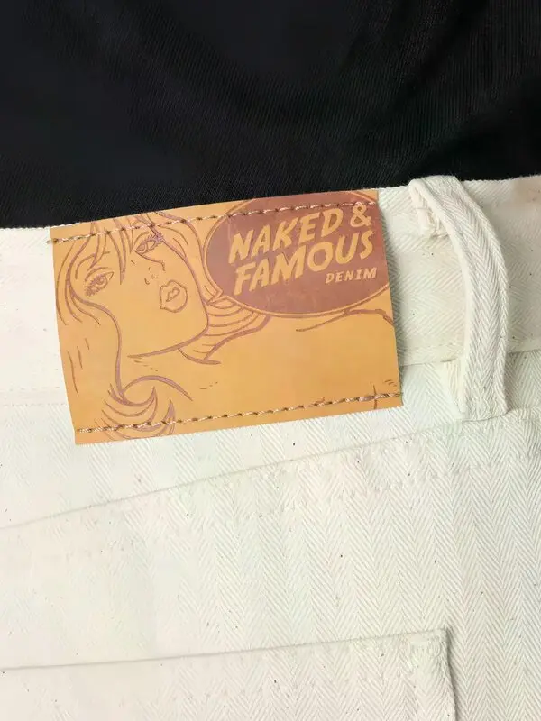 Naked & Famous Denim Wide Wild West Herringbone Jeans