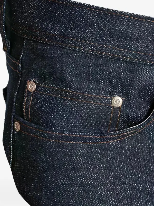 Naked & Famous Denim Weird Guy Greencast Stretch Selvedge Jeans - Blue