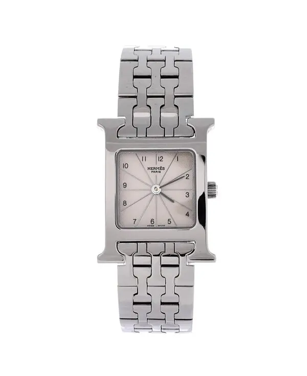 Hermès Heure H Quartz Watch In Stainless Steel 21mm - Dial Color: Natural