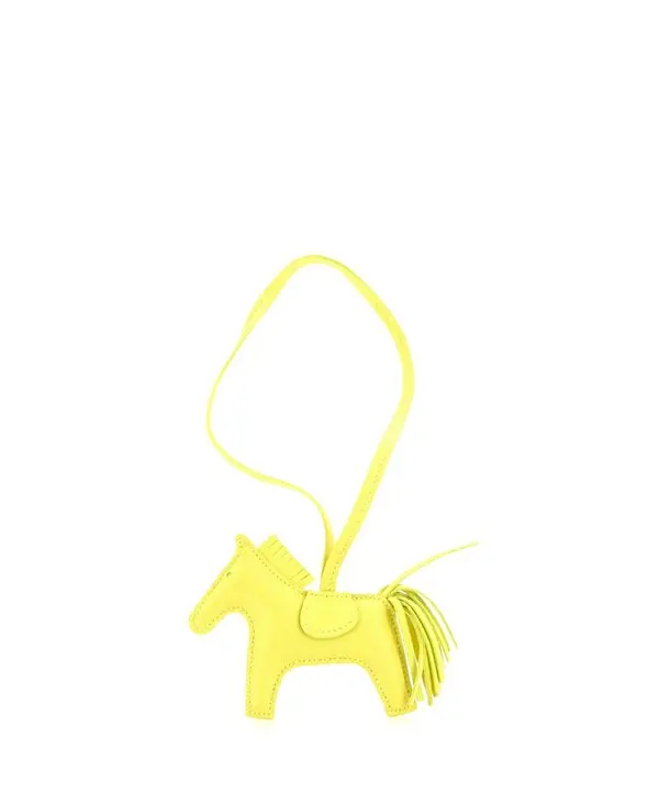 Hermès Pm Mono-tone Grigri Rodeo Bag Charm Leather - Yellow