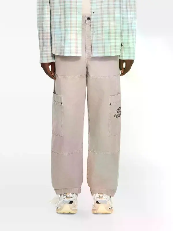 Off-White Script Cotton Cargo Pants - Neutrals