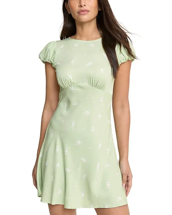 NOBODY'S CHILD Maggie Mini Dress In Floral Print - Green