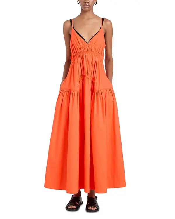 Proenza Schouler White Label Michelyn Poplin Dress - Orange