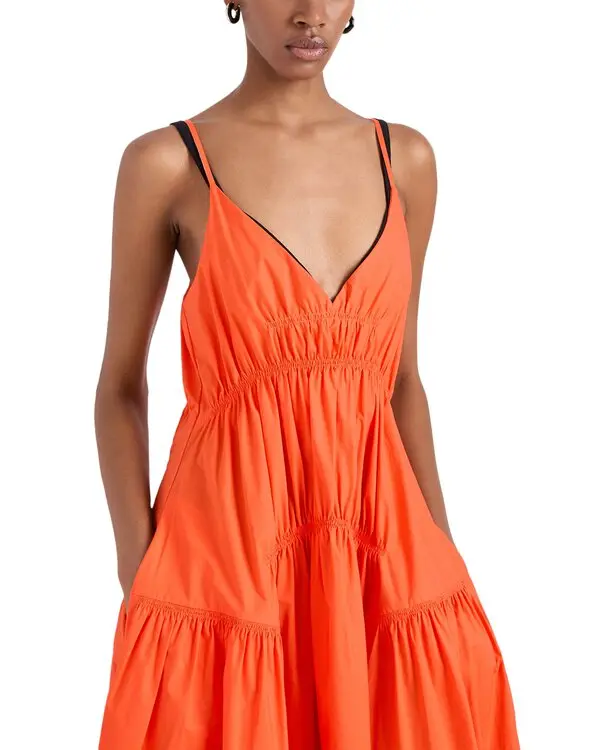 Proenza Schouler White Label Michelyn Poplin Dress - Orange