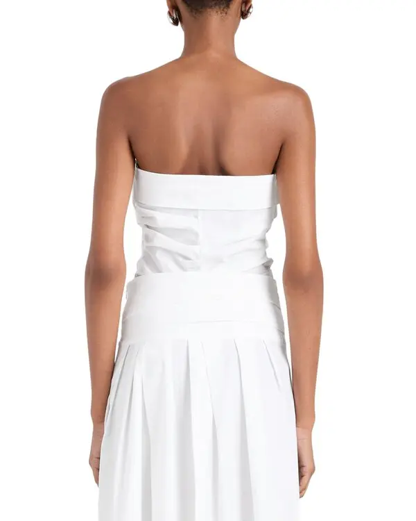 Proenza Schouler White Label Strapless Poplin Top - White