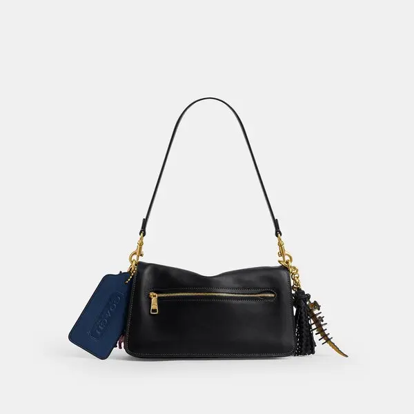 COACH Rexy 10th Birthday Tabby Shoulder Bag 26 With Charms - Brass/black