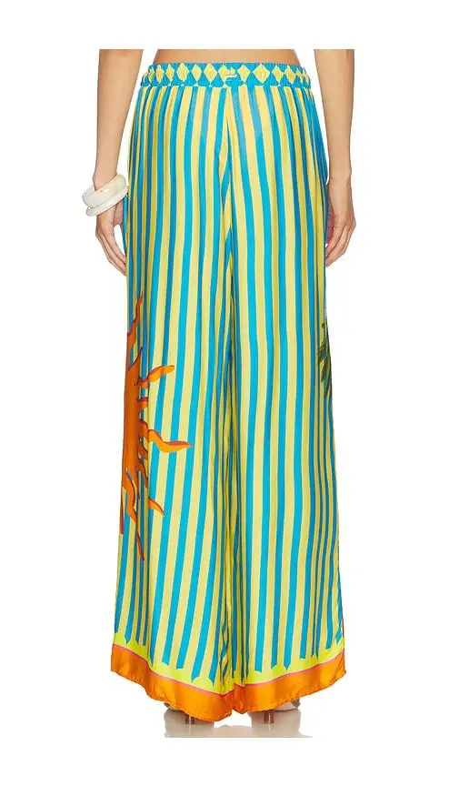 MAAJI Wide Leg Tropical Print Drawstring Pants