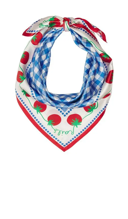 Rails X Giadzy Cosima Scarf In Blue,white - Gingham Tomatoes